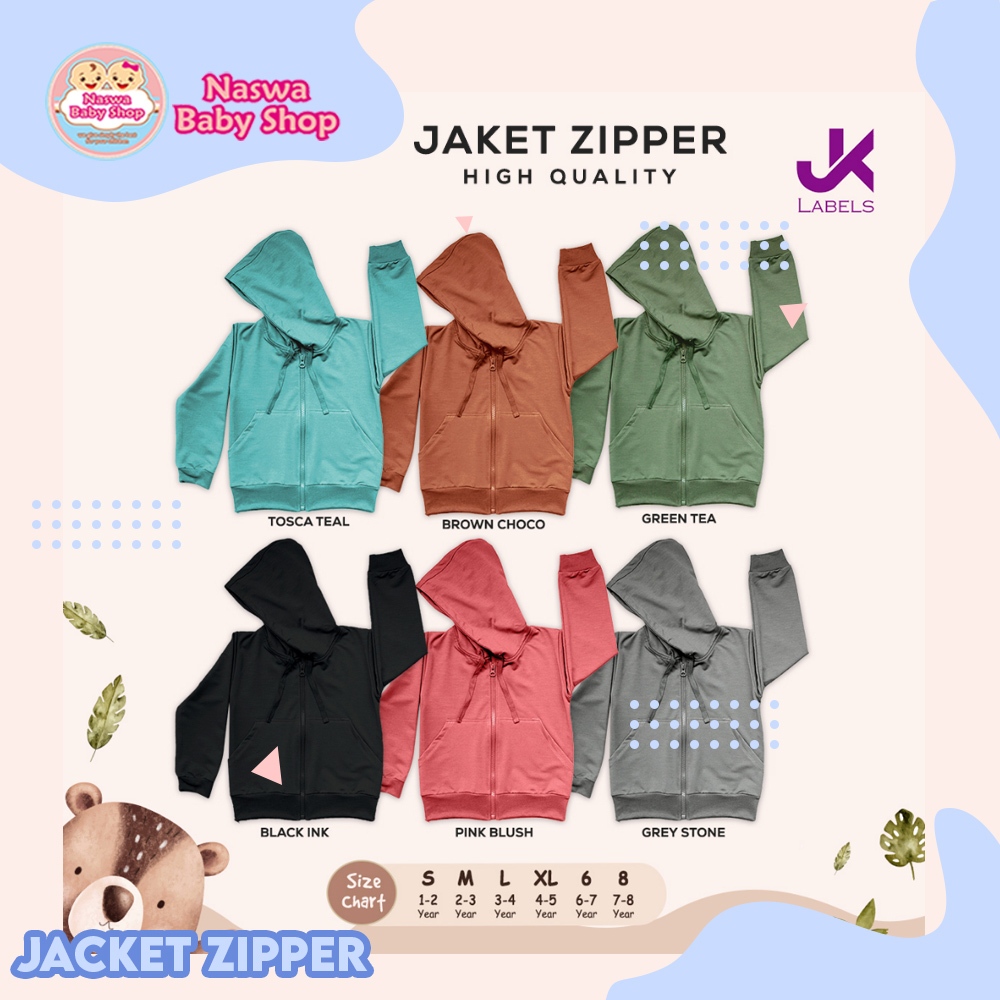 Jual JK Labels Jacket Zipper 1-8 Tahun | Shopee Indonesia