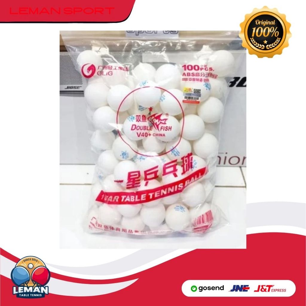 Jual Bola Double Fish *1 isi 100 pcs Traning / Bola Pingpong / Tenis Meja (BISA ECERAN) | Shopee ...