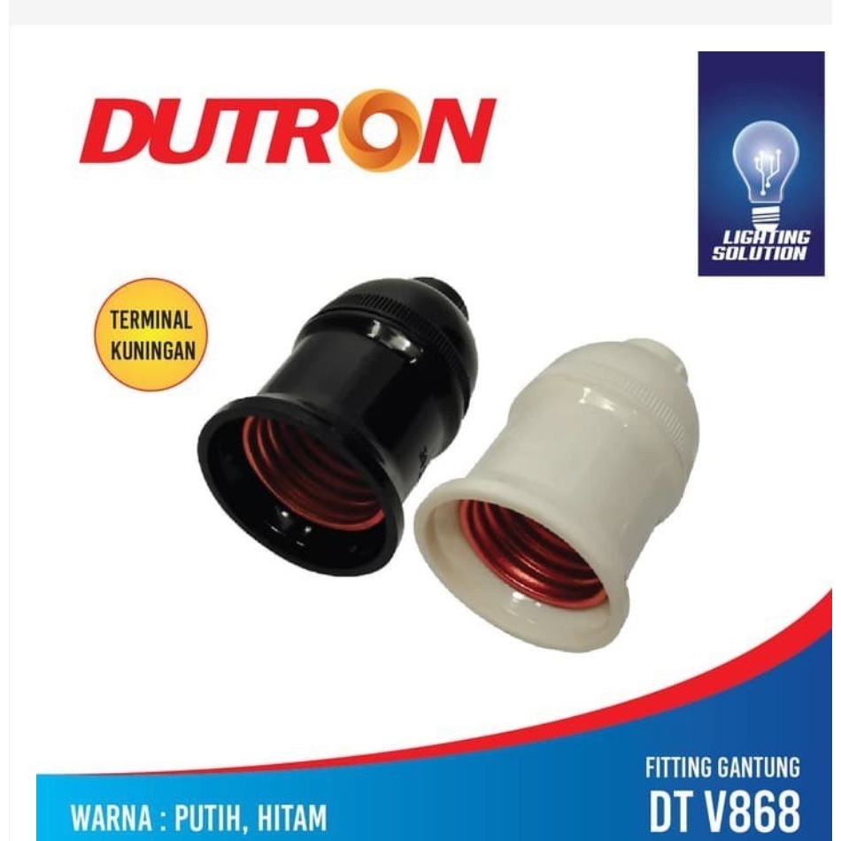 Jual Fitting Lampu Gantung Murah Dutron DV FGB 01 E27 / Fitting Gantung HITAM PUTIH | Shopee ...