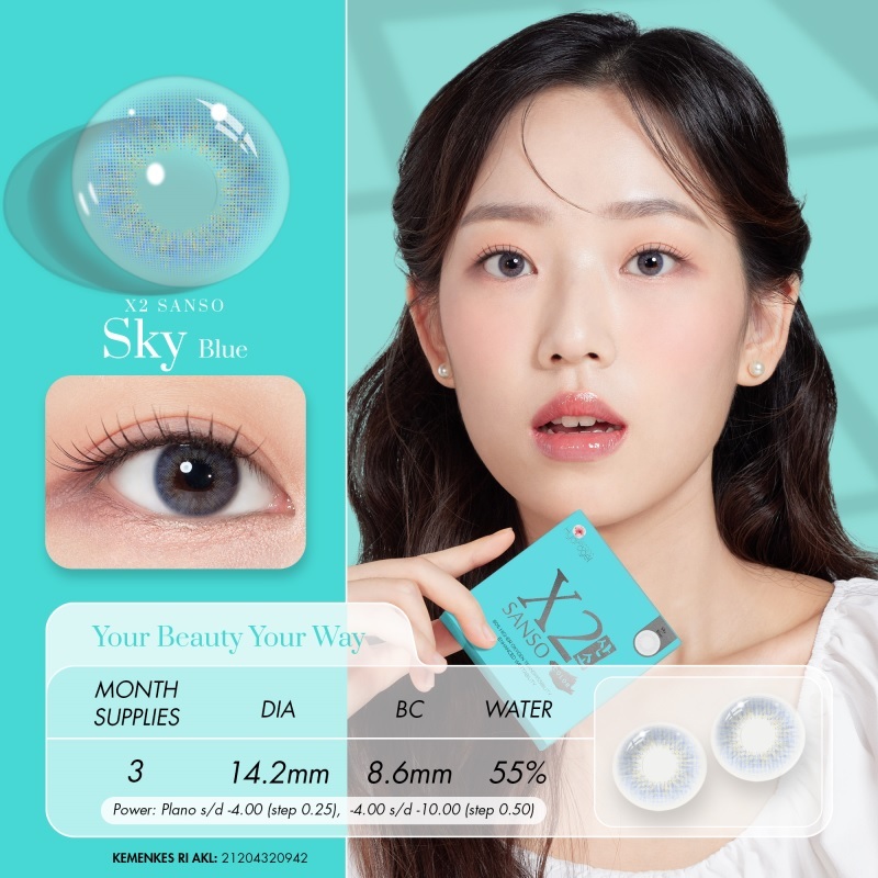 Jual Softlens / Softlen / Soflens NEW X2 Sanso Color Green Hijau Tosca ...