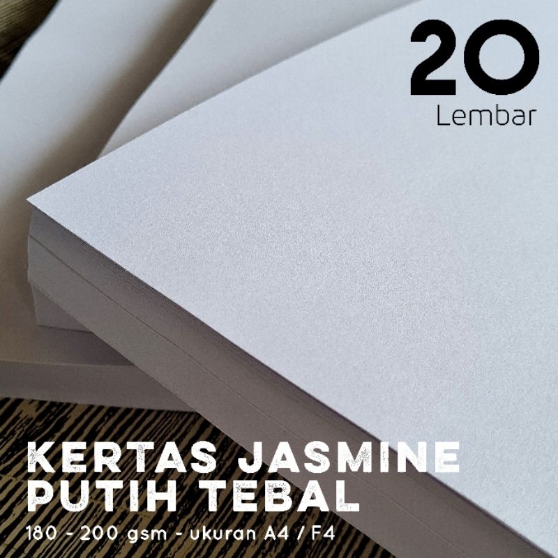 Jual [20 LEMBAR] Kertas Fancy Jasmine Glitter warna Putih Tebal 180-200 ...