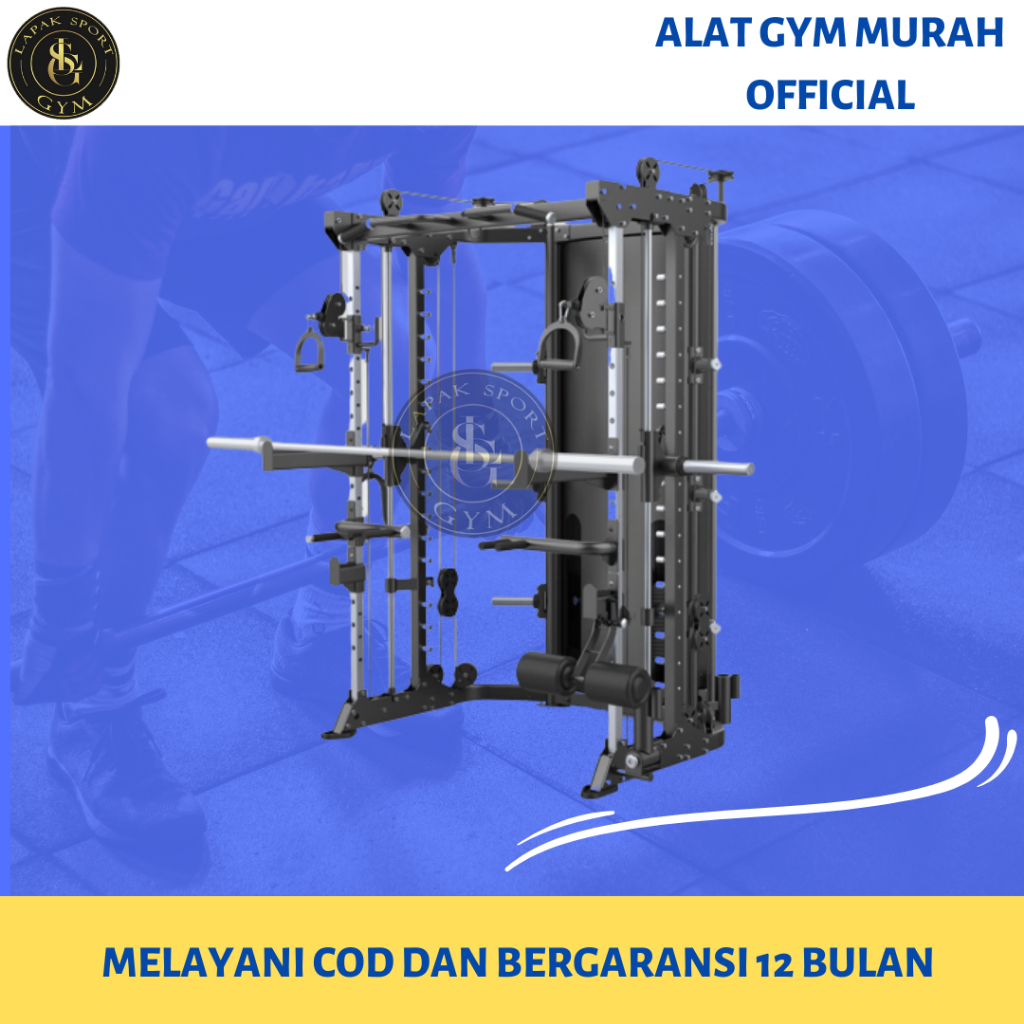 Jual Alat Fitness Functional Smith Machine E6247 Multi Gym Power Rack DHZ Commersial - Alat ...