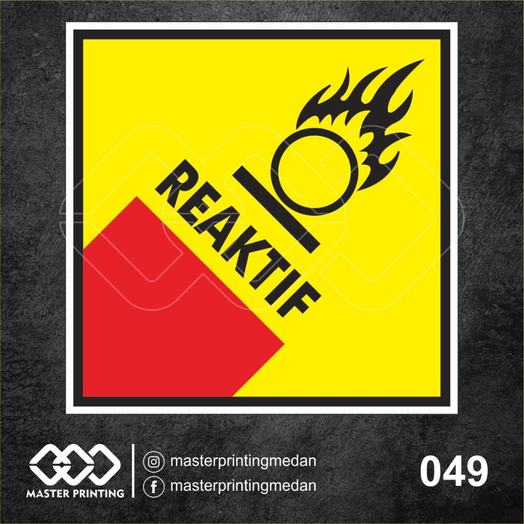 Jual 049 - Stiker Reaktif, Simbol Limbah B3, Sticker Vinyl, Premium ...
