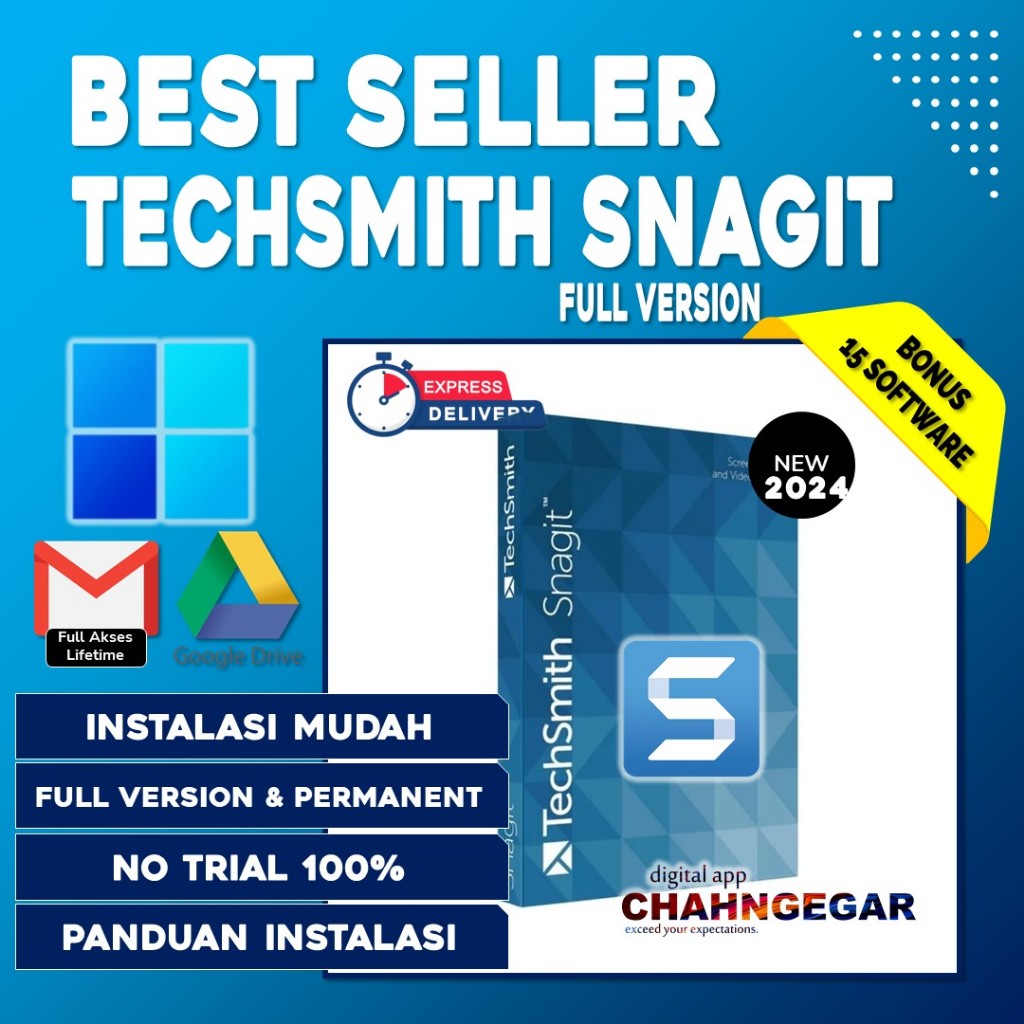 Jual TechSmith Snagit 2024 Full Version Software Screen Recorder | Shopee Indonesia
