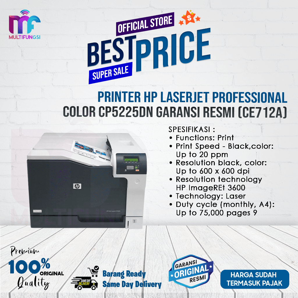 Jual Printer HP LaserJet Professional Color CP5225DN Garansi Resmi ...