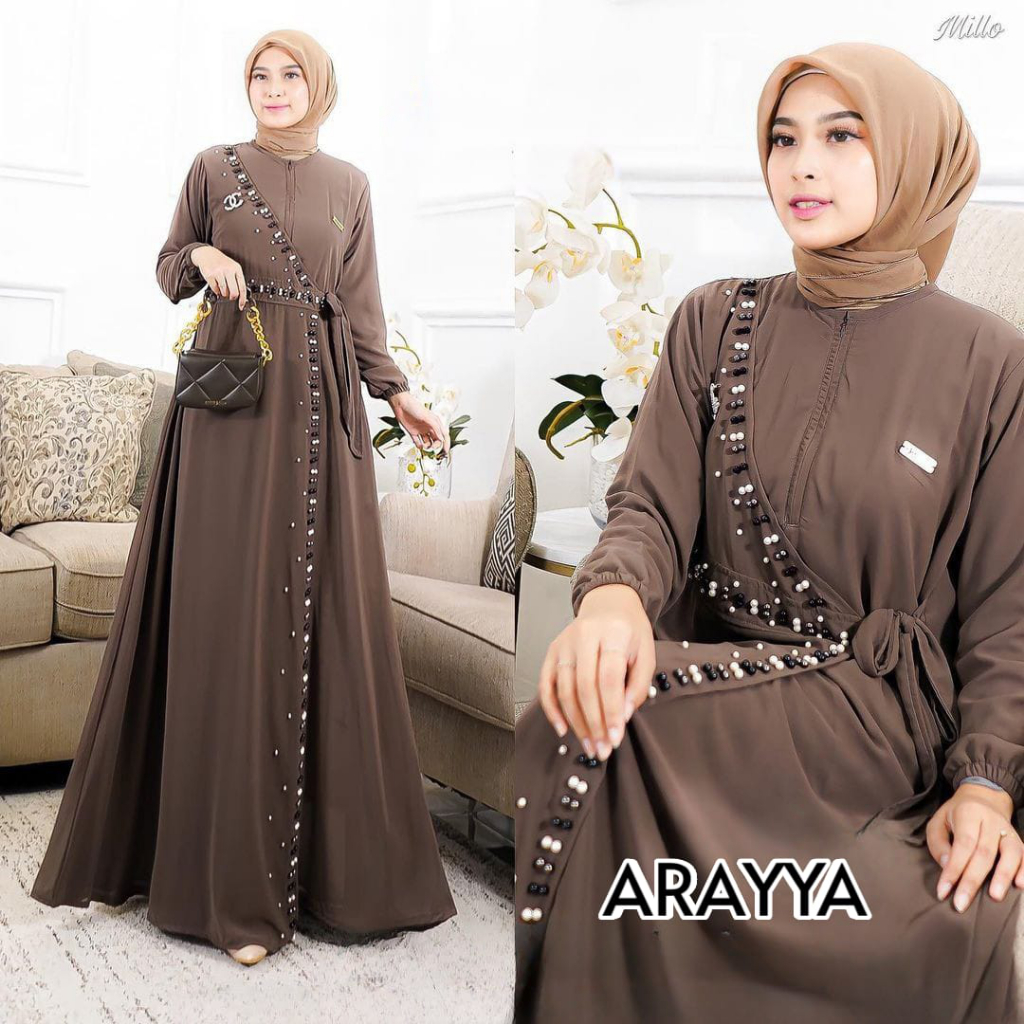 Jual Gamis Kondangan Elegan BIG JUMBO 4XL Arraya Dress Kondangan Terbaru Gamis Jumbo Big Size ...