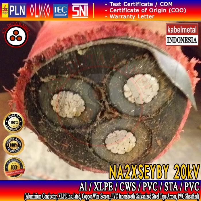 Jual Kabel NA2XSEYBY 3x150 mm2 20kV METAL /3x150 mm/3 x 150 mm2/3x150mm2 | Shopee Indonesia