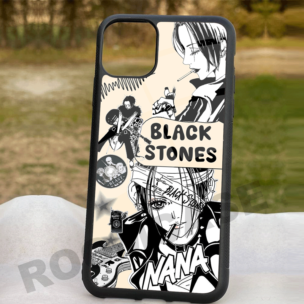 Jual (gs702) Case Glosy Nana Black Stones for all type hp | Shopee ...