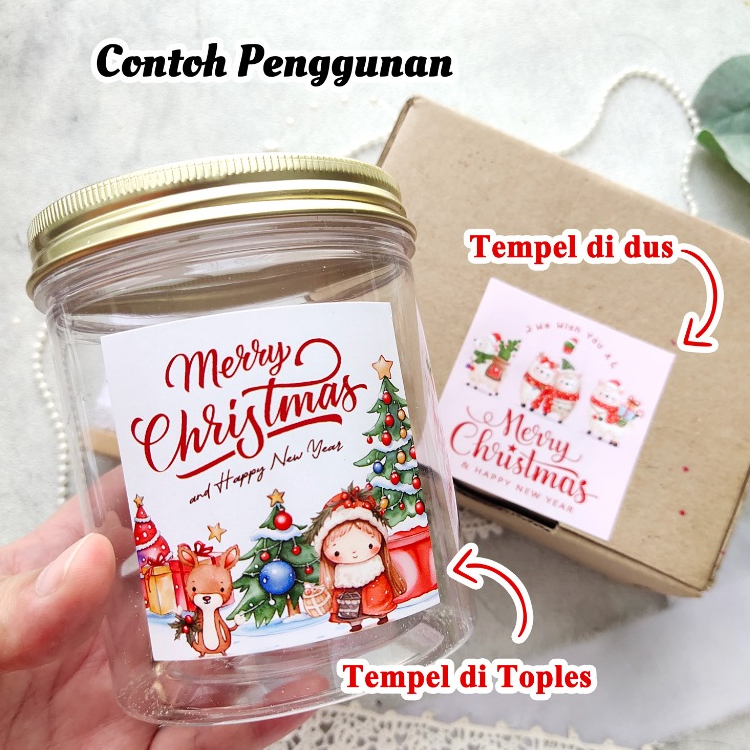 Jual Stiker Sticker Natal Tahun Baru Christmas New Year 6cm READY STOK ...