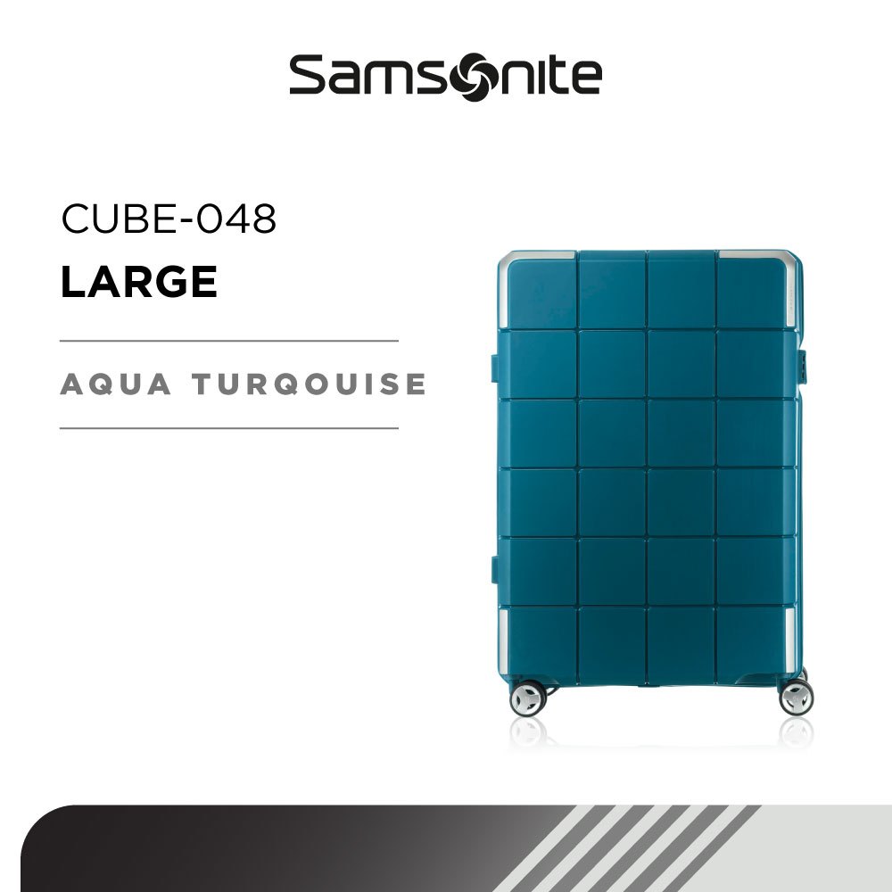 Jual Samsonite Koper Hardcase Cube-048 Large 30 inch - Aqua Turqouise ...