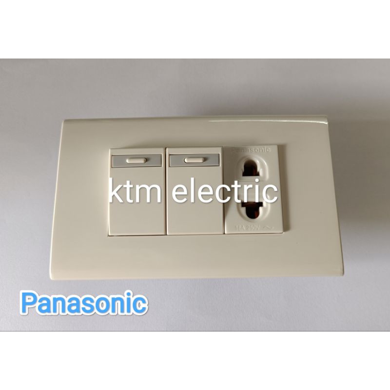 Jual saklar seri Panasonic+stopkontak non arde model panjang | Shopee ...