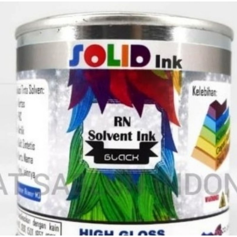 Jual TINTA SABLON PVC HITAM BLACK 1KG UNTUK VINYL KERTAS AKRILIK ...