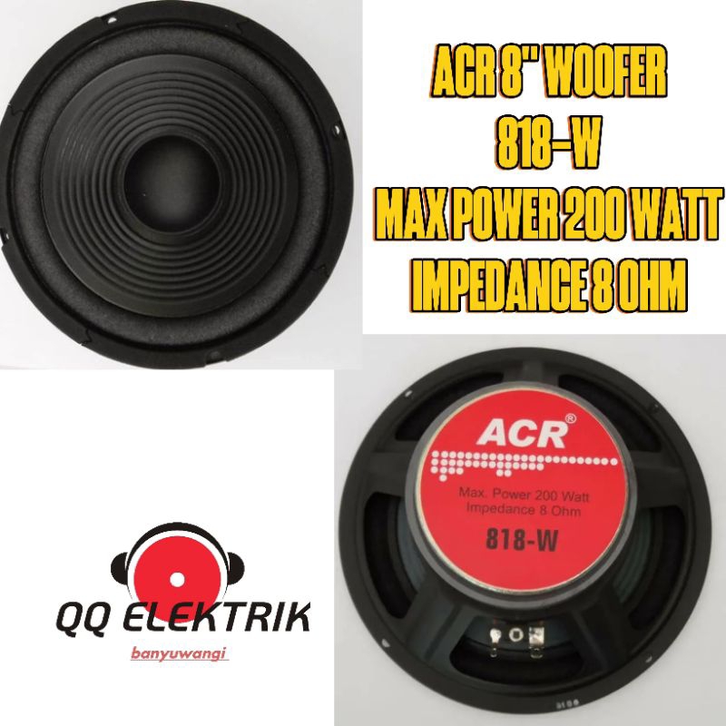 Jual Speaker ACR 8 inch 818 W ACR Woofer 8 inch 200 watt Original ...