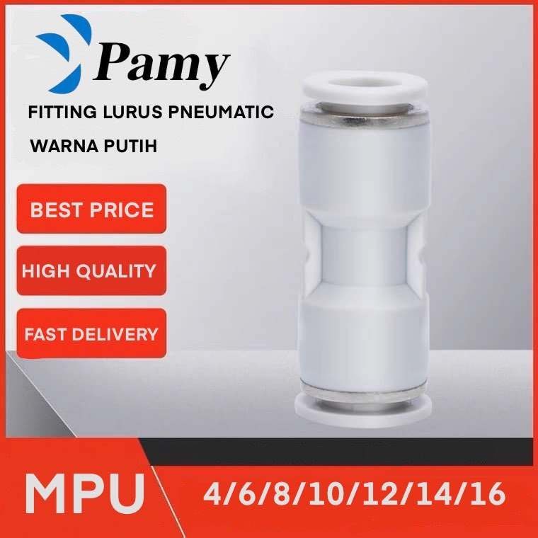 Jual PAMY MPU FITTING LURUS STRAIGHT PNEUMATIC / SELANG 4 6 8 10 12 14 ...