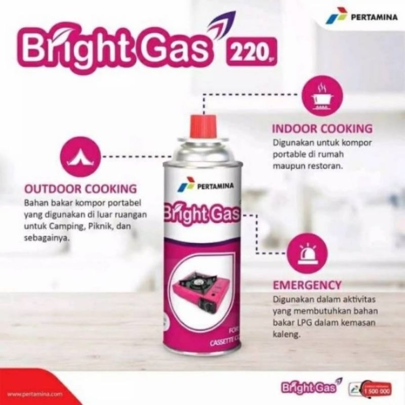 Jual Gas Portable Bright Gas/ Gas kaleng portable | Shopee Indonesia