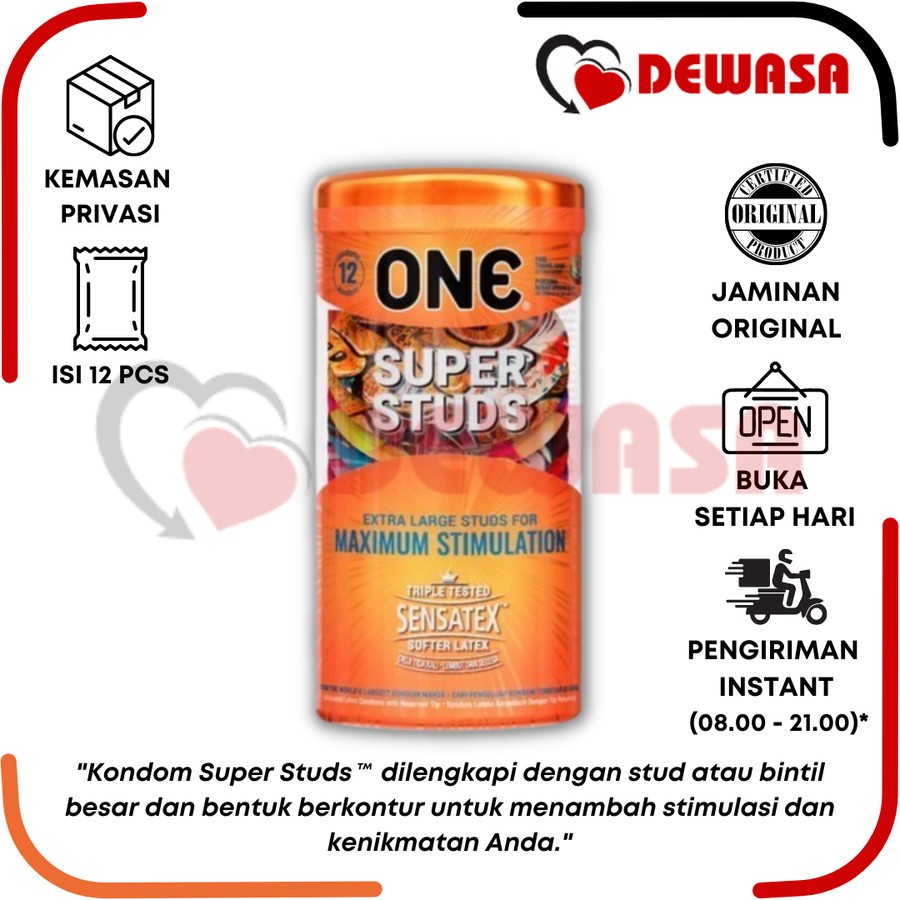 Jual ONE® Kondom Super Studs - 12 Pcs | Shopee Indonesia