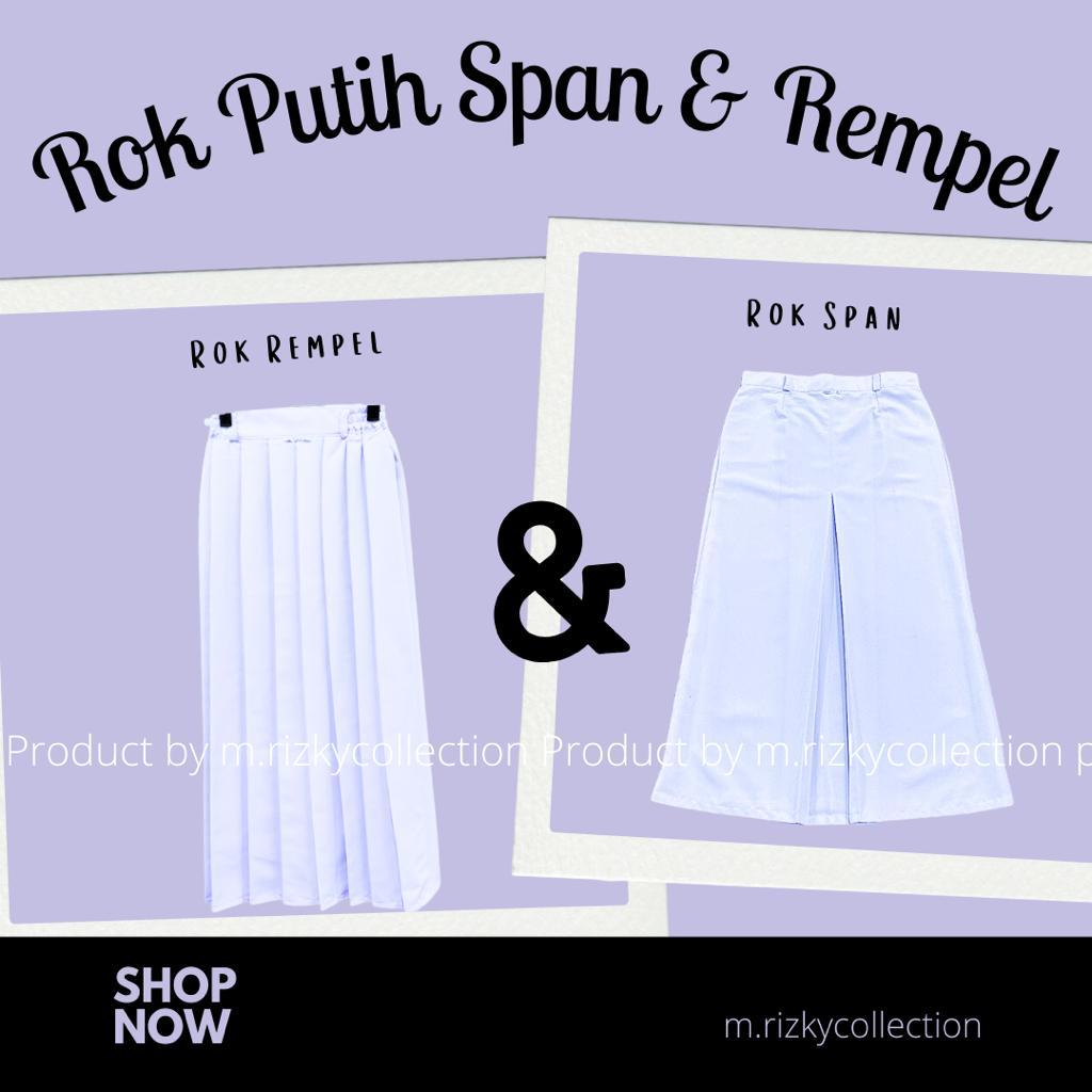 Jual SERAGAM SEKOLAH ROK PUTIH SMP SERAGAM SMP ROK PUTIH REMPEL ROK ...
