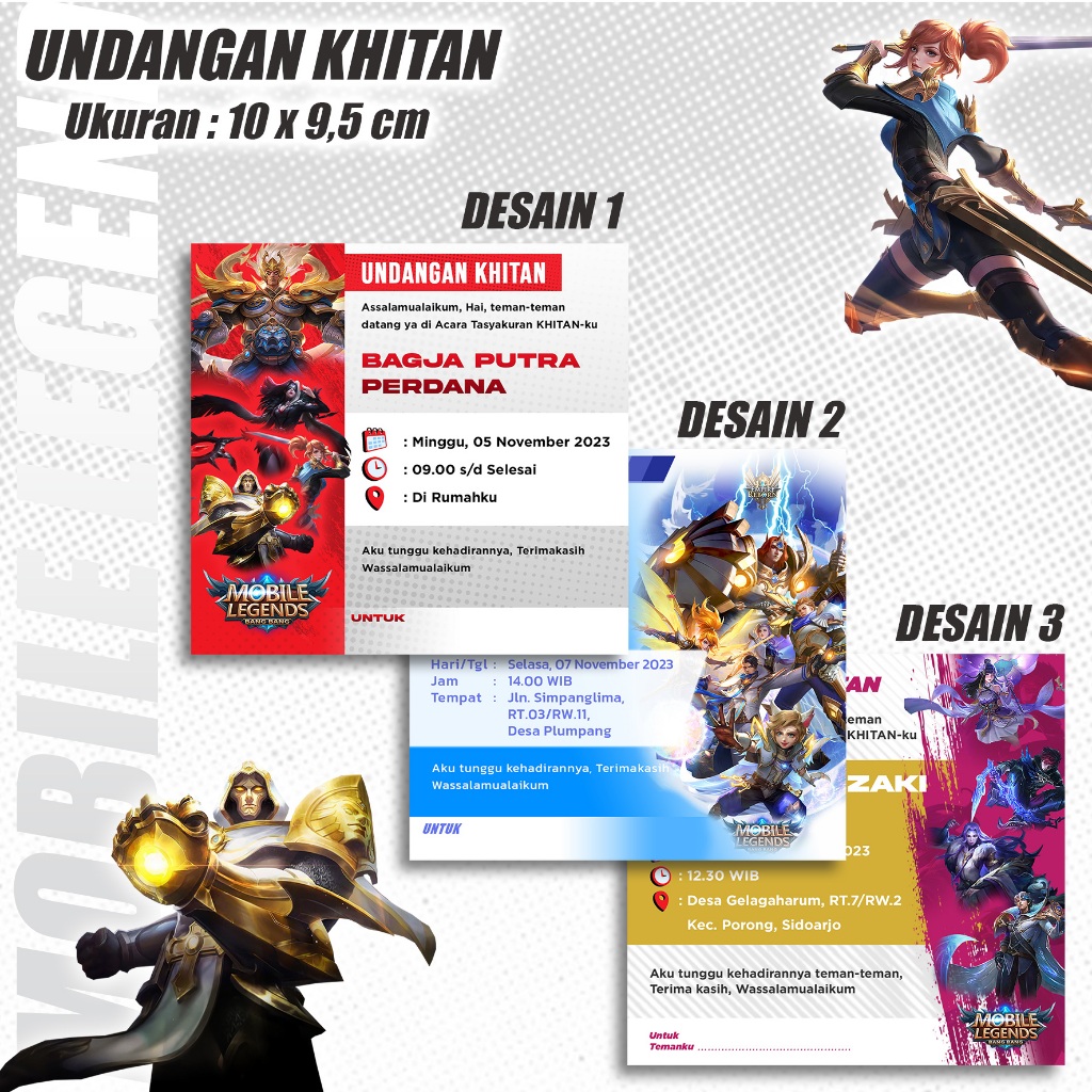 Jual Undangan Khitan Mobile Legend | Shopee Indonesia