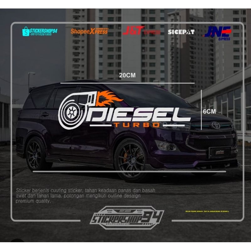 Jual stiker diesel turbo stiker mobil diesel | Shopee Indonesia
