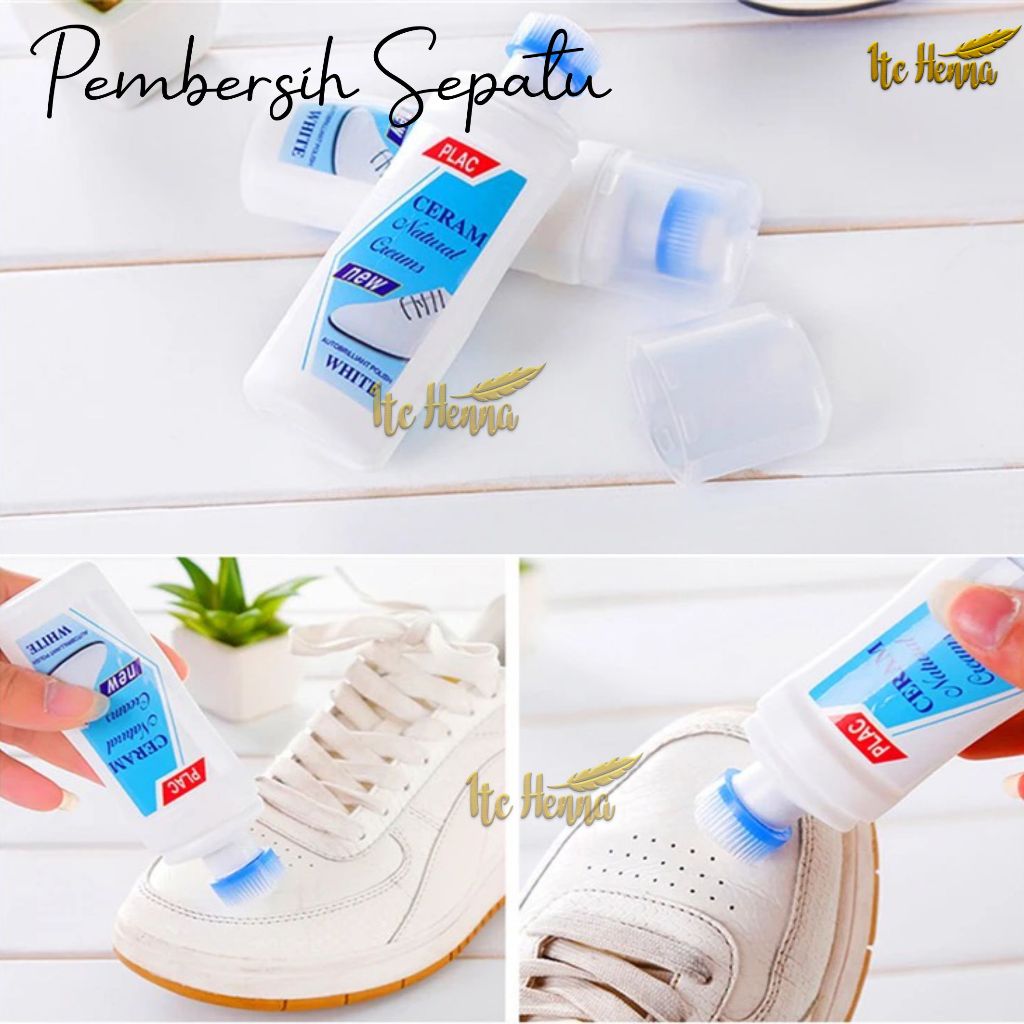 Jual Semir Sepatu Putih Cairan Pembersih Sepatu Warna Putih White Shoes ...