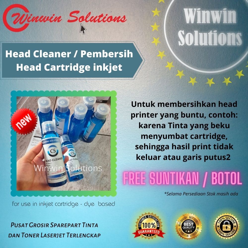 Jual Tinta / Cairan Head Cleaner pembersih cartridge @100ml CS ampuh ...