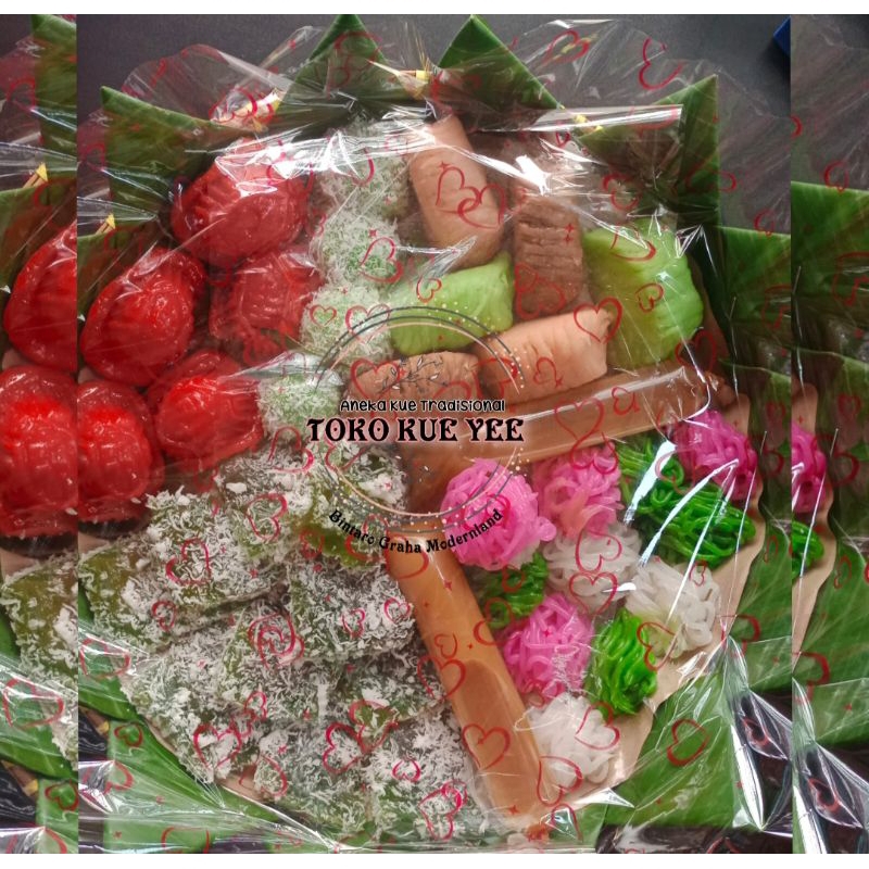 Jual TAMPAH MINI 20CM ISI GETUK, KUEKU, ONGOL, PUTU MAYANG, KLEPON ...