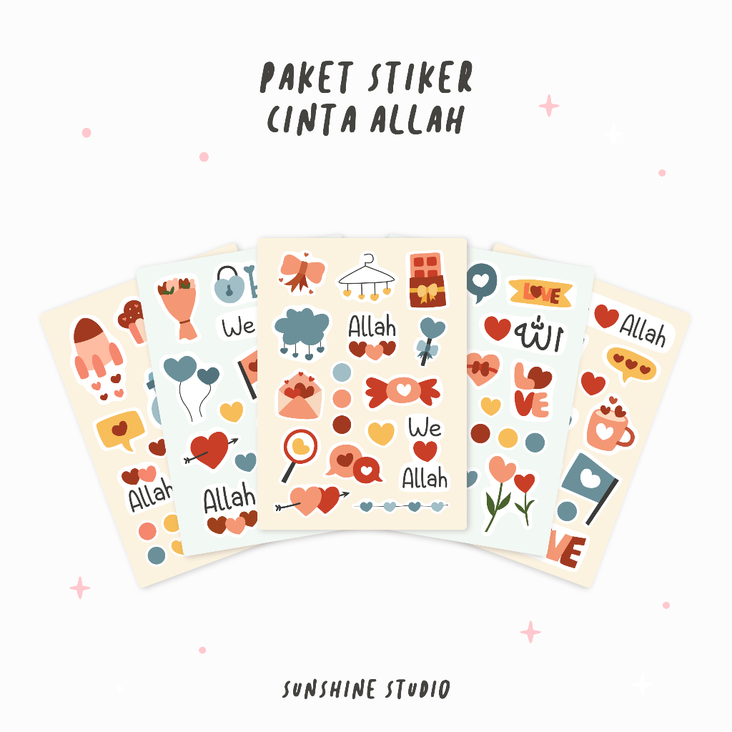 Jual [Sunshine] Stiker Love Stiker Islami | Stiker Muslimah Aesthetic ...