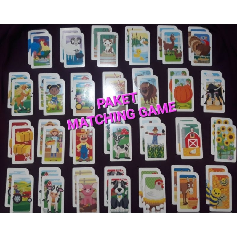 Jual FLASH CARDS MATCHING GAME/ KARTU BERMAIN MEMORY ANAK | Shopee ...