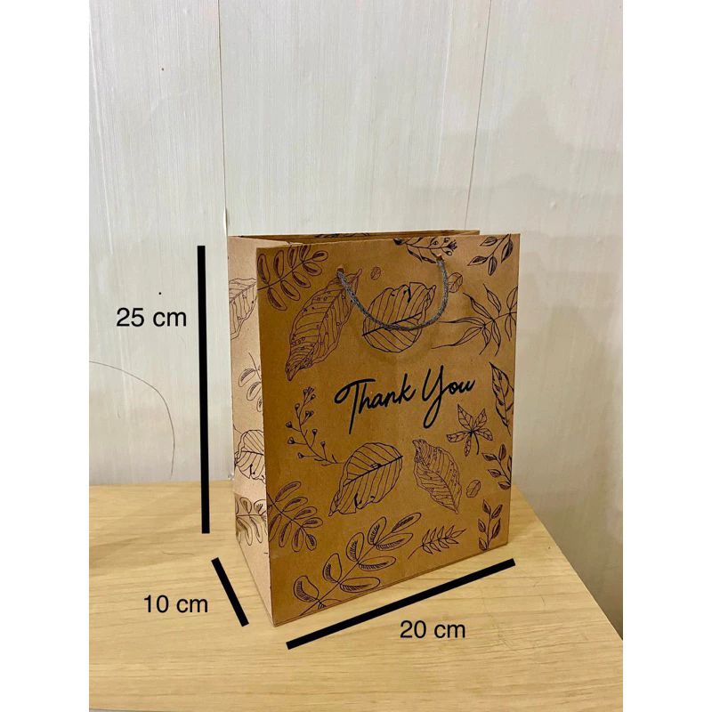 Jual PAPERBAG 20X25 BATIK COKLAT Thank You | Shopee Indonesia