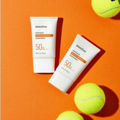 Jual (BPOM) Innisfree Intensive Triple Shield Sunscreen SPF50+ PA++++ 50ml | Shopee Indonesia