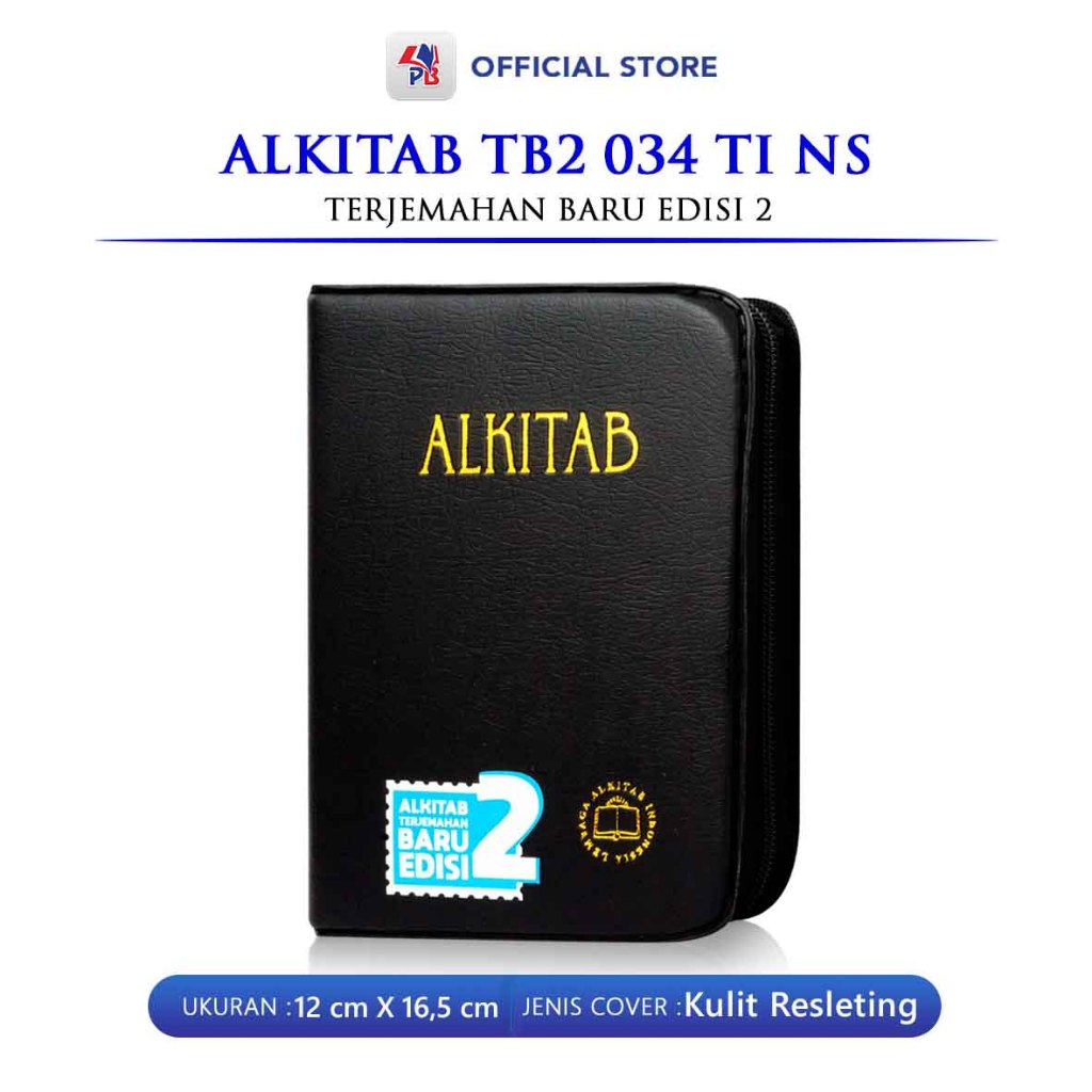 Jual Alkitab Kristen Terjemahan Baru TB2 034 Cover Resleting Ukuran ...