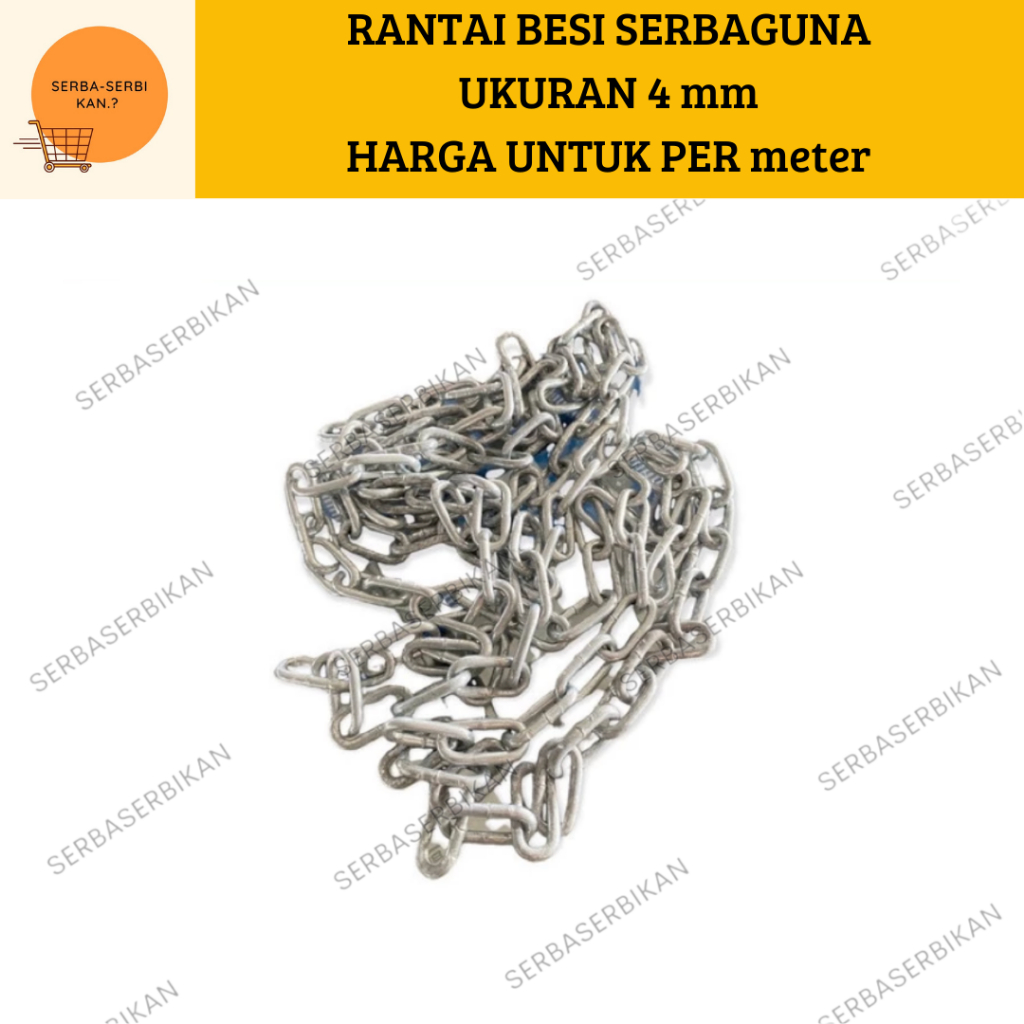 Jual Rantai pagar Besi Kapal Motor Serba Guna 4mm Meteran | Shopee ...