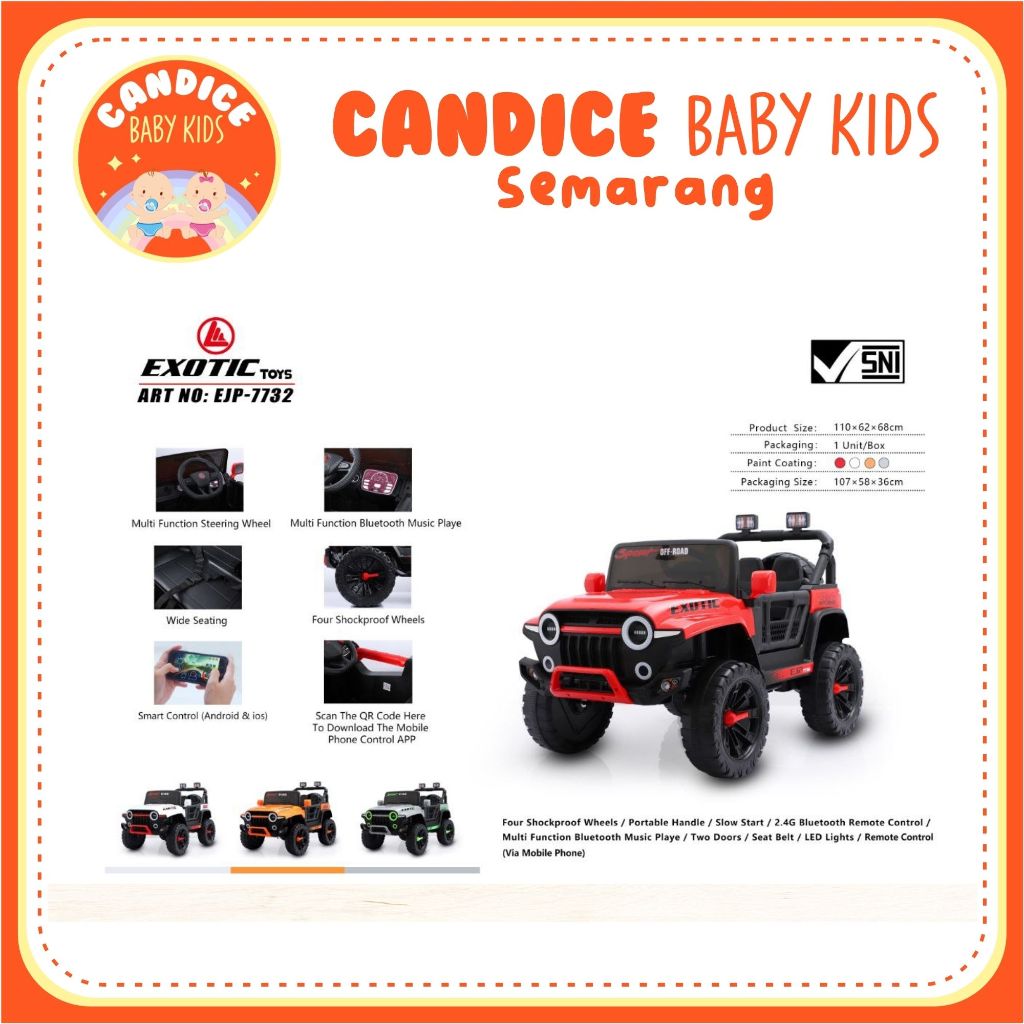 Jual MOBIL JEEP AKI ANAK EXOTIC EJP 7732 DENGAN BLUETOOTH REMOTE ...