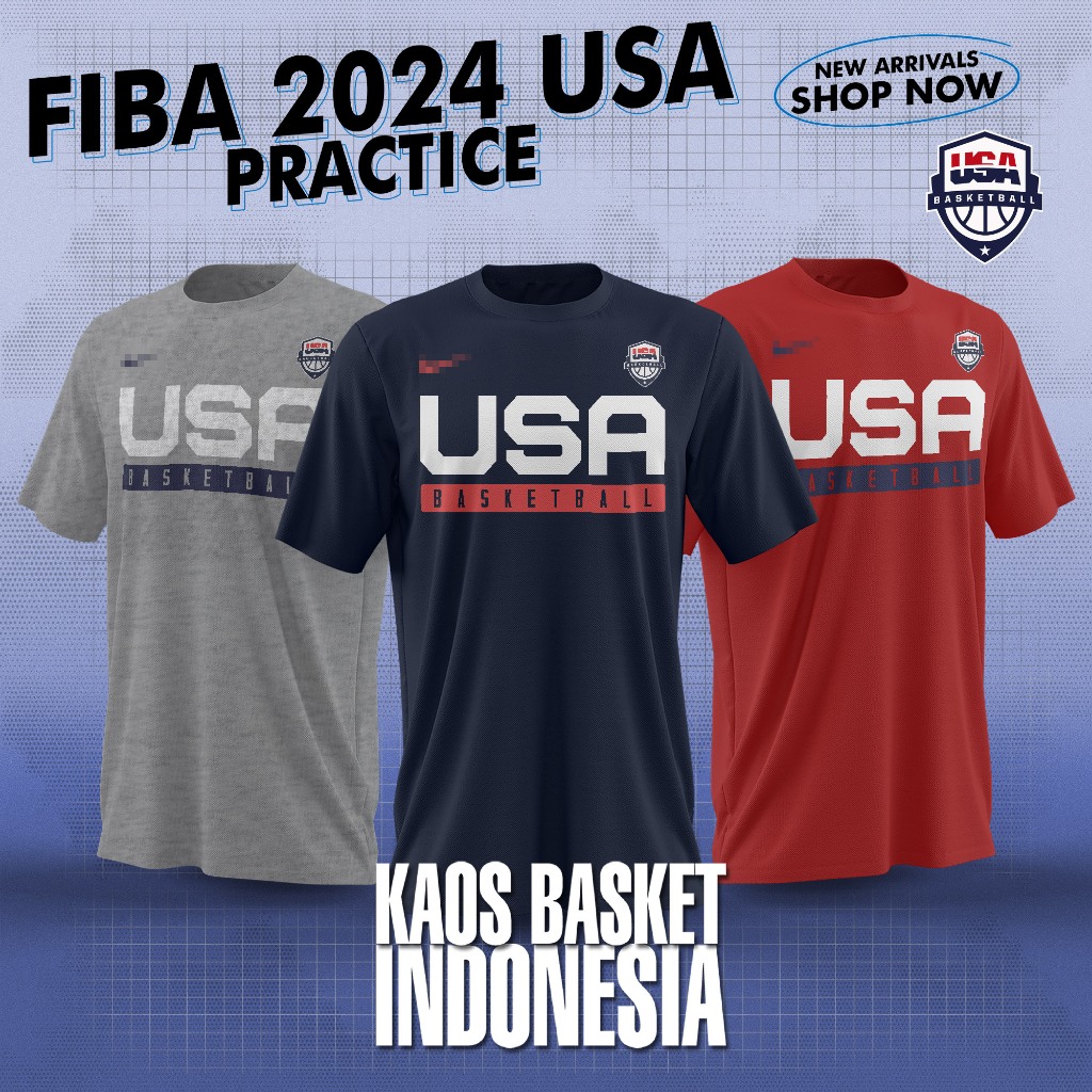 Jual Baju Basket Pria Wanita NBA T shirt basket Kaos WARMING UP ...