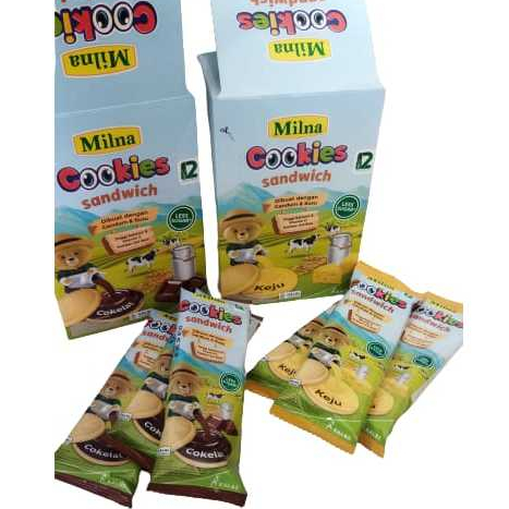Jual MILNA cookies sandwich less sugar sehat | Shopee Indonesia