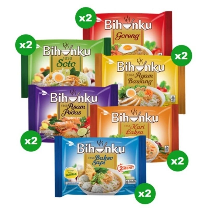 Jual Bihunku varian mix paket 12 pcs | Shopee Indonesia