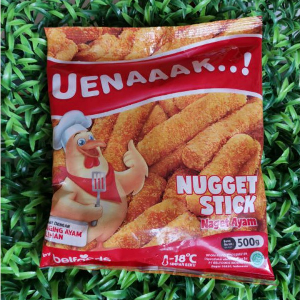 Jual Belfoods Uenaaak Nugget Stick Naget Ayam - berat 500 gr | Shopee ...