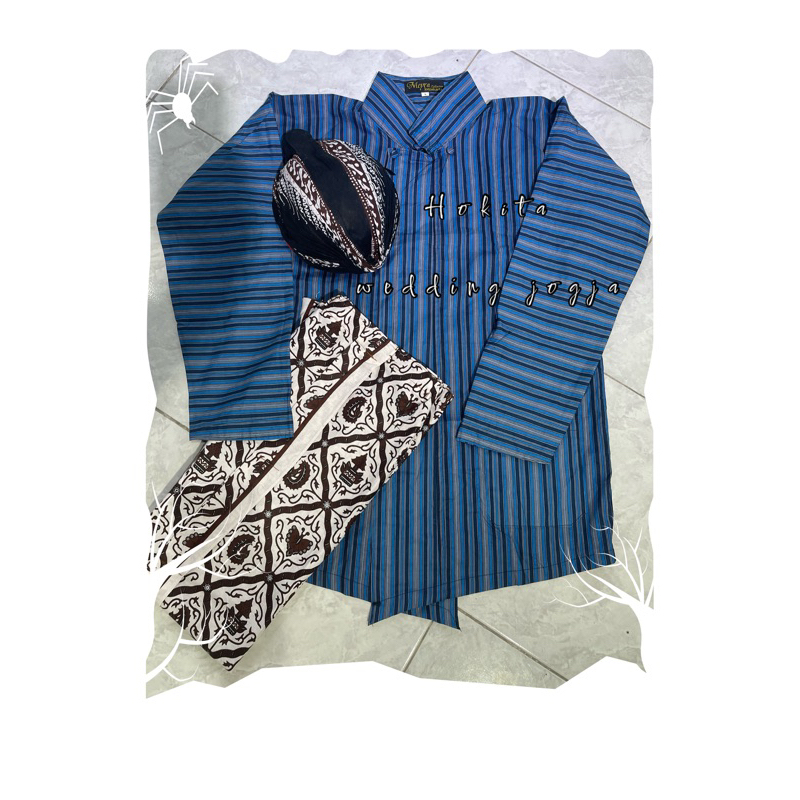 Jual Baju Sorjan Lurik Katun Pria Dewasa ukuran L | Shopee Indonesia