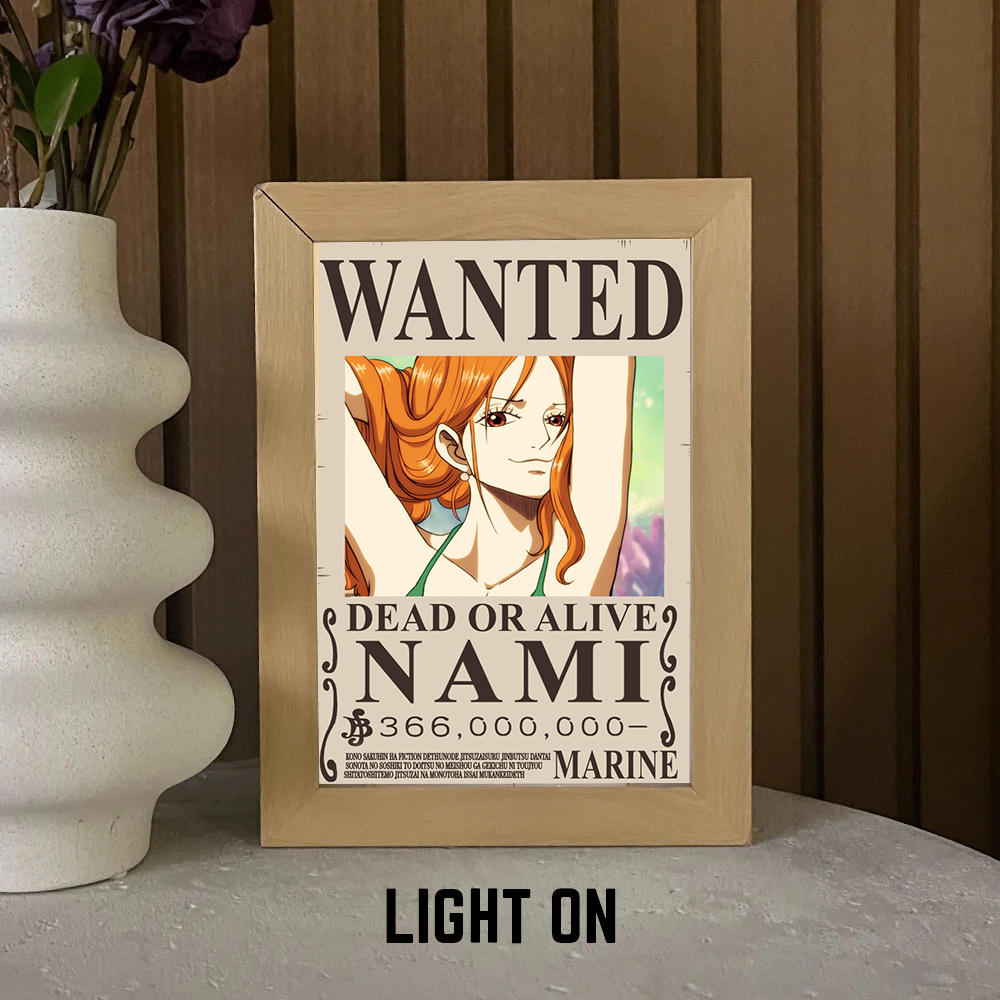 Jual Light Painting Anime One Piece Wanted Poster Nami | Shopee Indonesia
