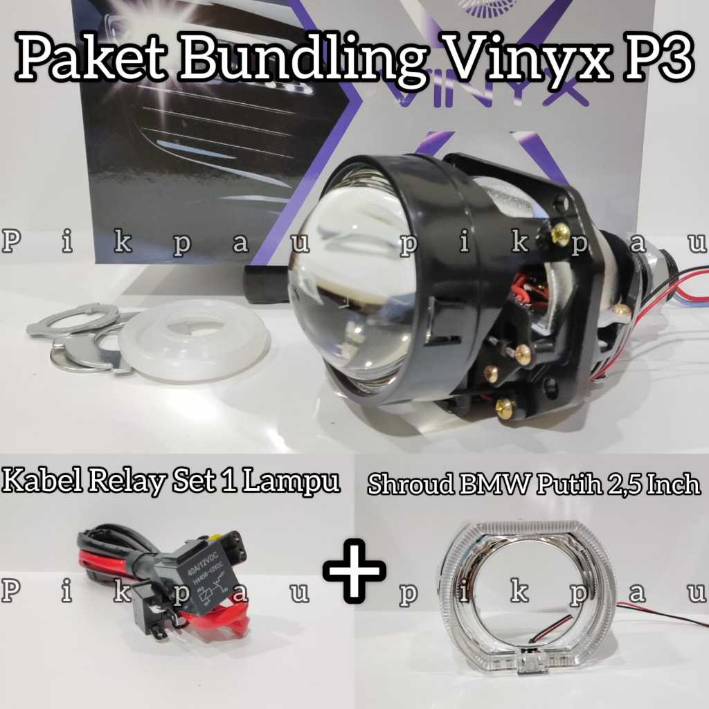 Jual Paket Bundling Lampu Biled LED Projector Vinyx P3 Paket Lengkap ...
