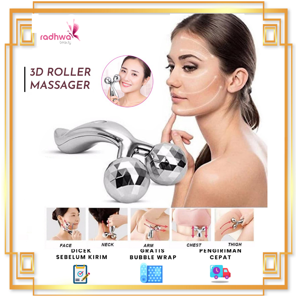 Jual 3D Face Roller Massager Alat Pijat Kulit Muka Wajah Face Lift ...