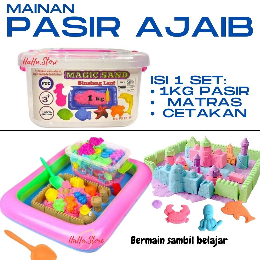 Jual MAINAN PASIR AJAIB / MAINAN ANAK PASIR AJAIB 1KG ALAS SAND EDUKASI ...