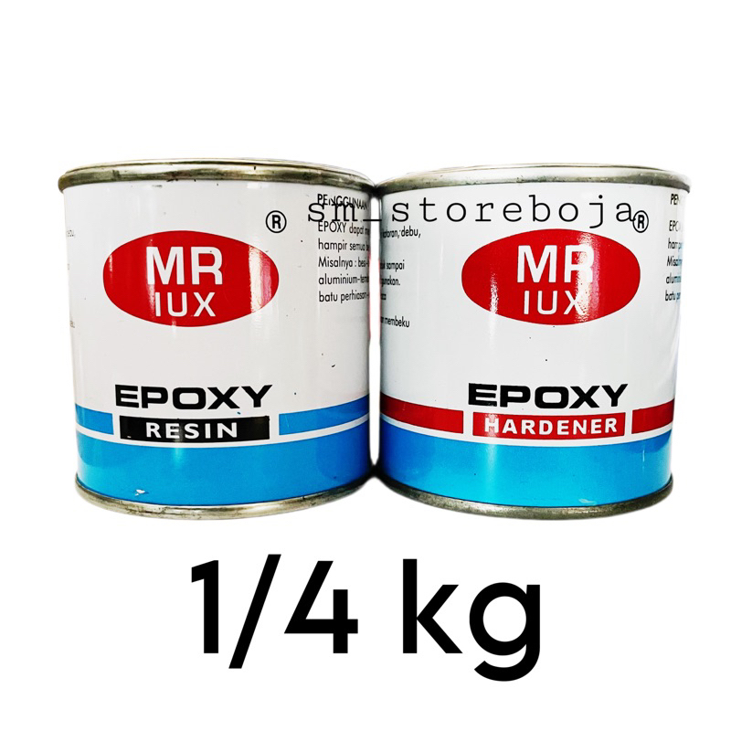 Jual MR Lux Kaleng Epoxy Resin & Hardener 1/4 kg set | Shopee Indonesia