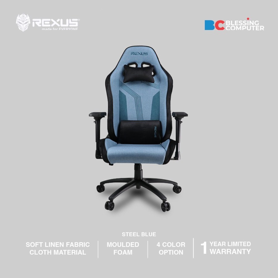 Jual KURSI REXUS RGC-211 STOFFA STEEL BLUE | Shopee Indonesia