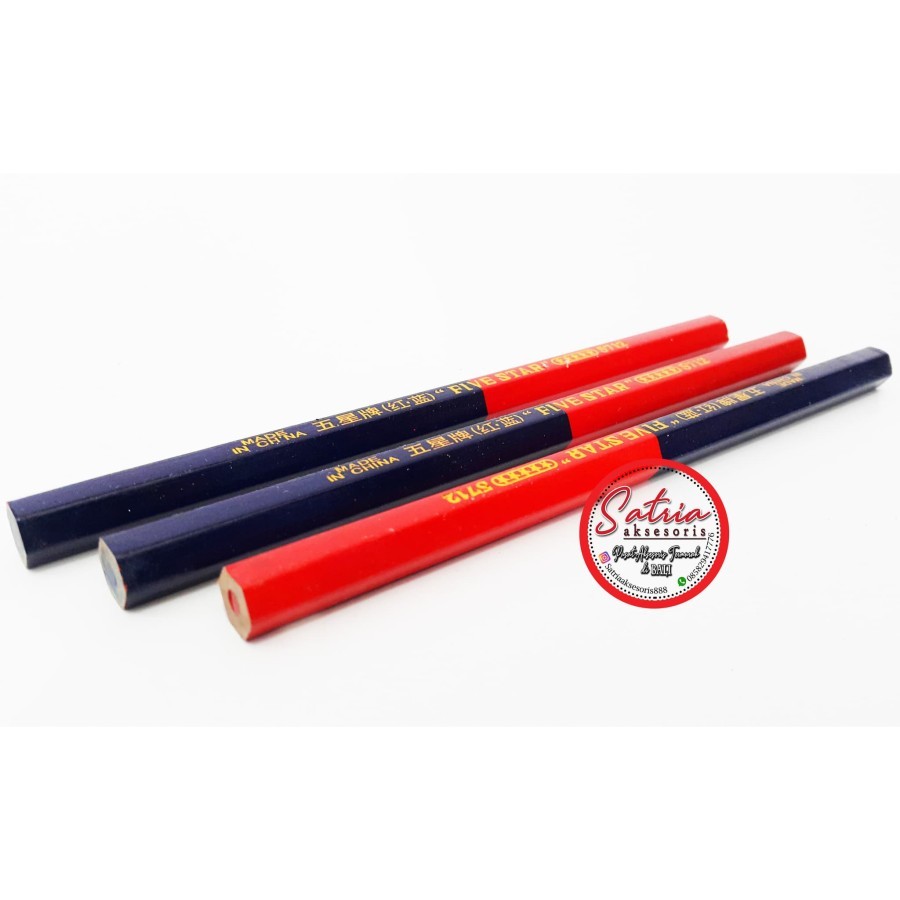 Jual PENSIL KAPUR BIRU MERAH FIVE STAR | Shopee Indonesia