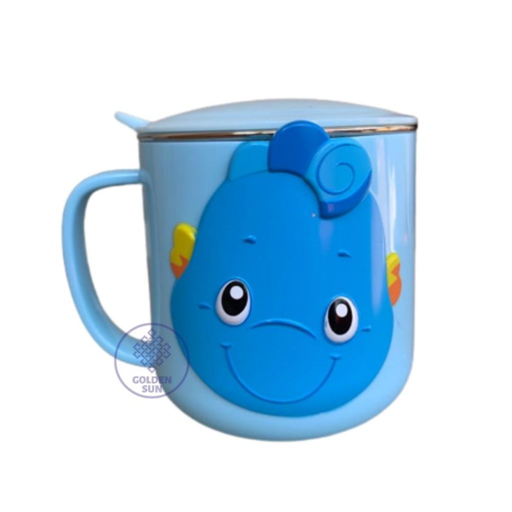 Jual GELAS MINUM ANAK STAINLESS/MUG ANAK PORORO, LION,ELEPHANT/GELAS ...