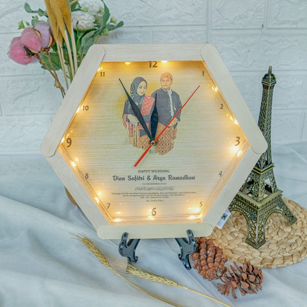 Jual JAM DINDING CUSTOM UNIK KADO PERNIKAHAN KADO WEDDING ULANG TAHUN ...