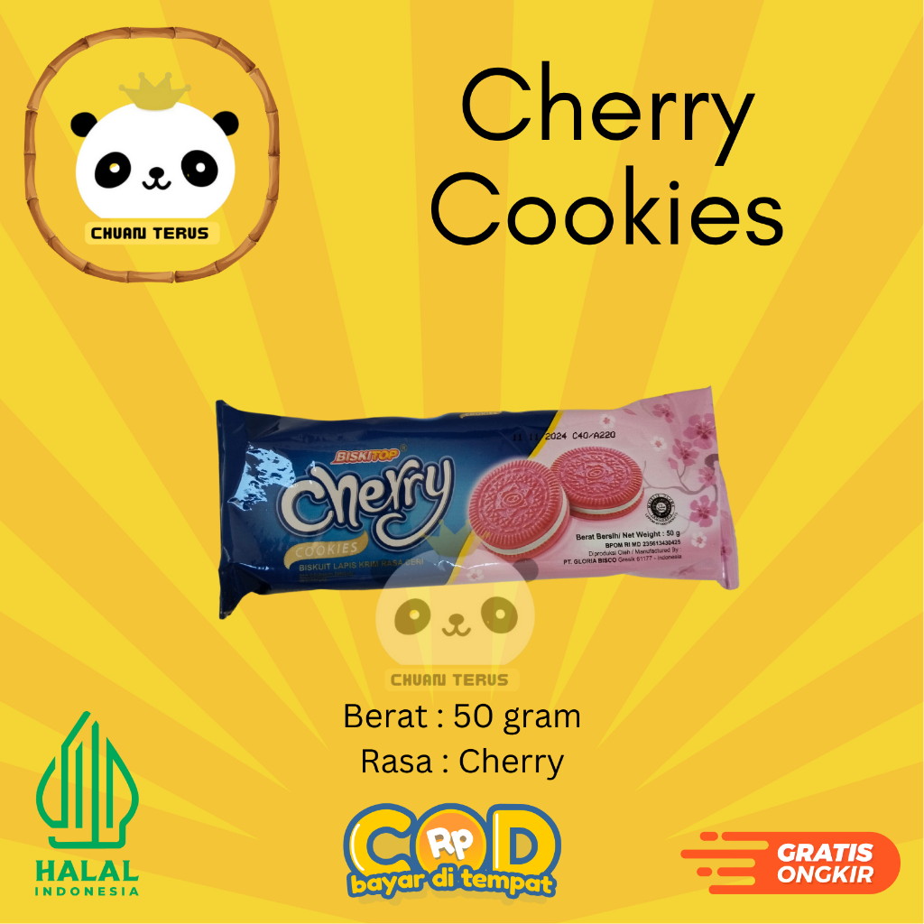 Jual BISKITOP - CHERRY COOKIES 60g Biskuit Anak Dewasa Enak Rasa Buah ...