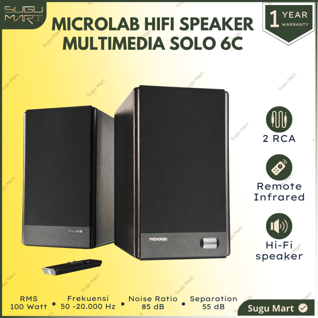 Jual Microlab Solo 6C hifi Speaker Stereo HIFI 100 Watt | Speaker Stereo Wood Color | Shopee ...