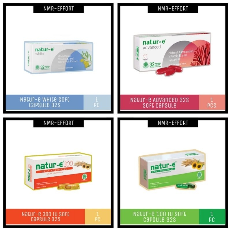 Jual Natur-e Soft Capsule 32s & 16s - 100IU/300IU/Advanced/White ...